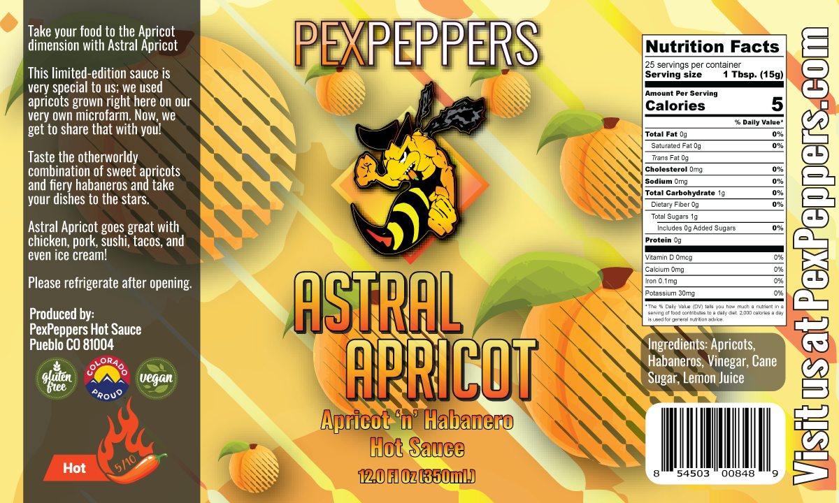 Astral Apricot Habanero and Apricot Hot Sauce (12 Oz Bottle ...