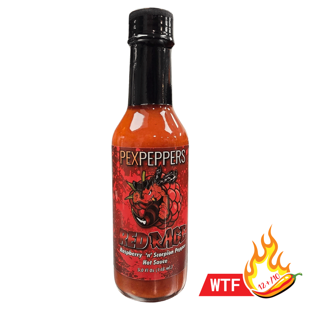 Red Rage Raspberry & Trinidad Scorpion Hot Sauce – PexPeppers Hot Sauce